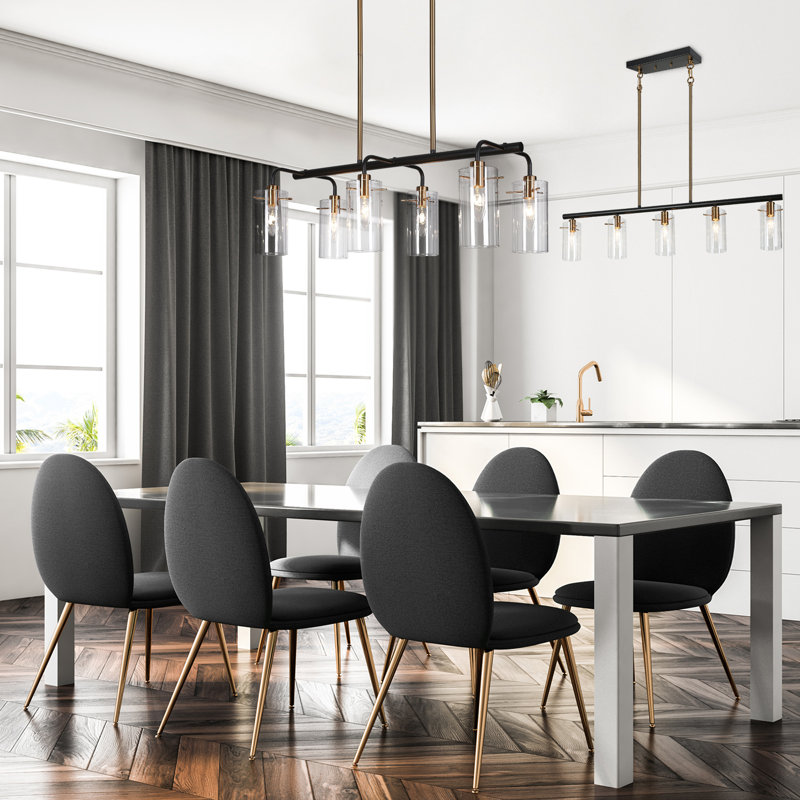 Everly Quinn Marrie 6 Light Kitchen Island Linear Pendant Wayfair